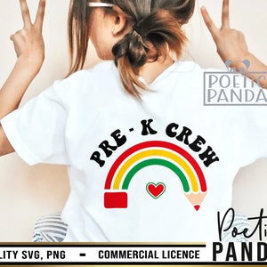 Pre-k Crew SVG PNG, Pre-k Shirt Svg, Preschool Shirt Svg, First Day of ...
