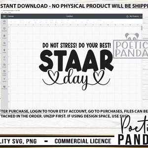 Staar Day SVG PNG, Testing Day Svg Design, Don't Stress Do Your Best ...