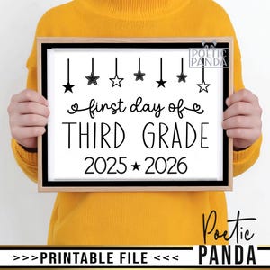Printable 1st Day of 3rd Grade Sign PNG, First Day of Third Grade ...