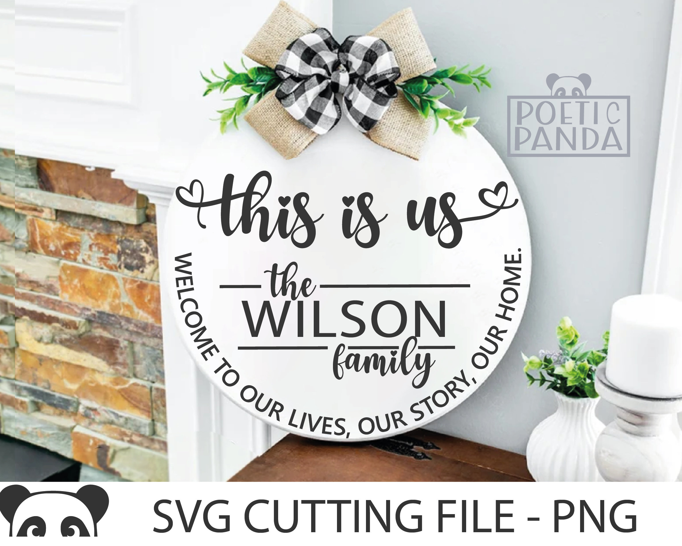 This is Us SVG PNG Custom Family Sign Svg Door Hanger Svg | Etsy
