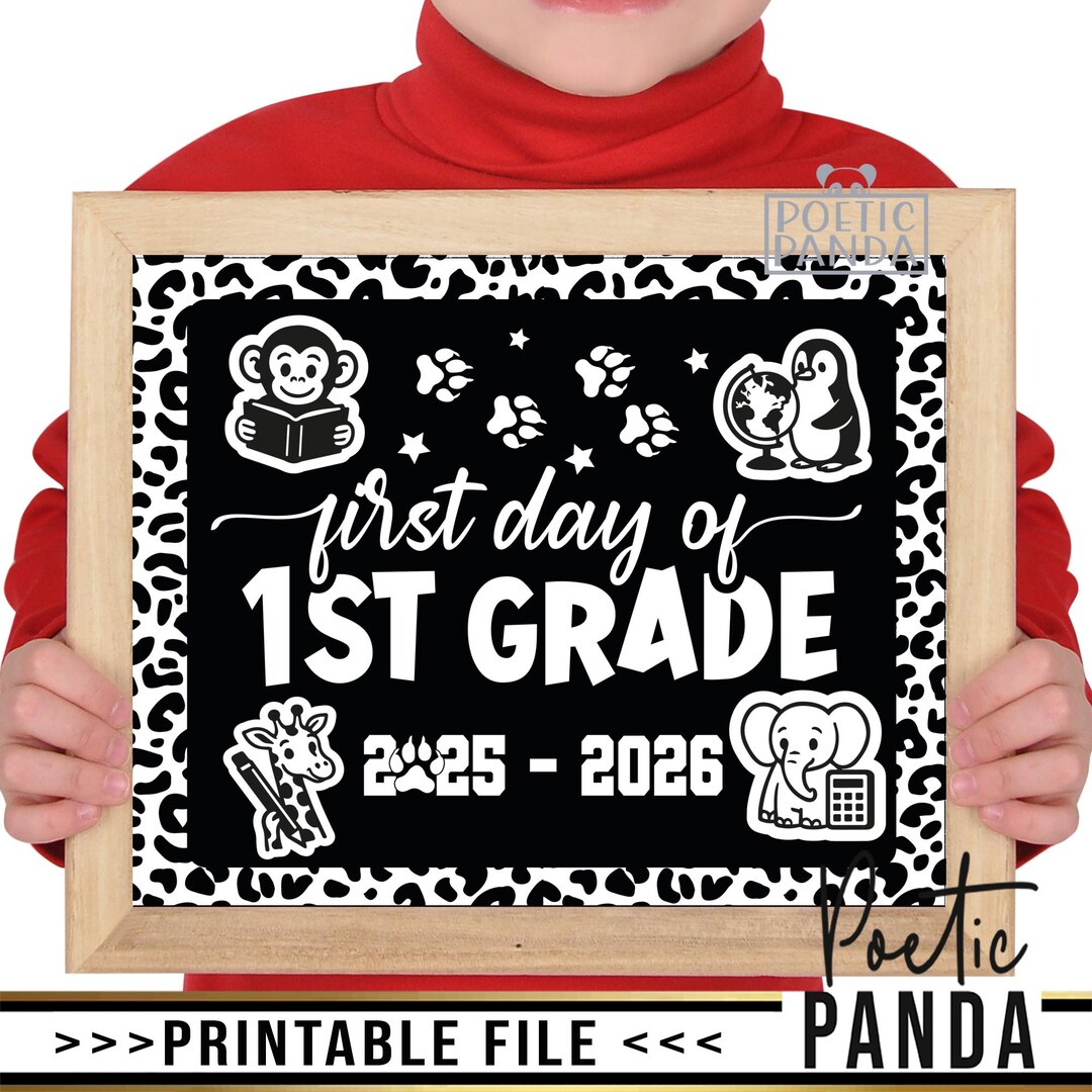 Printable 1st Day of 1st Grade Sign PNG, First Day of 1st Grade ...