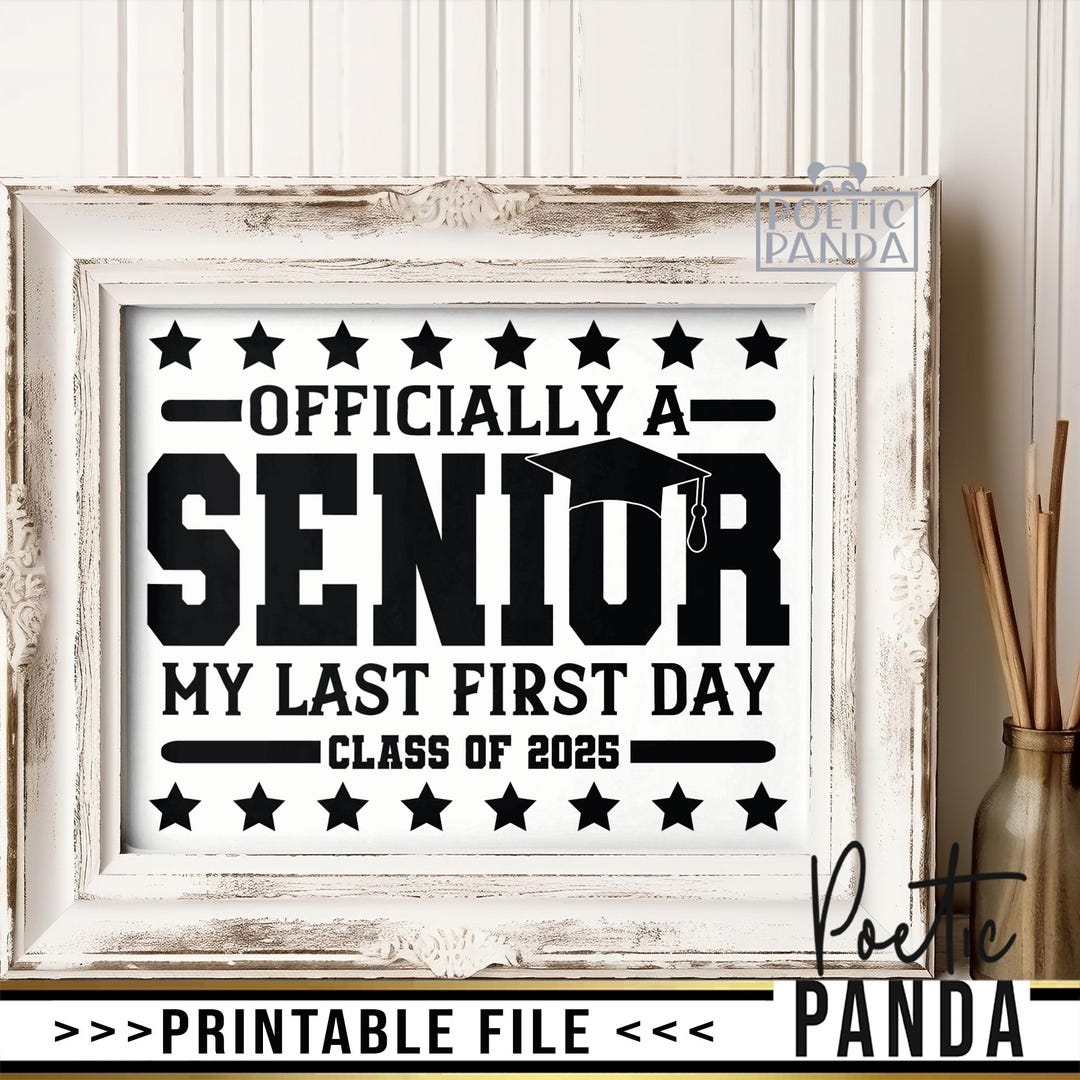 Imprimible último primer día PNG JPEG para personas mayores, cartel ...