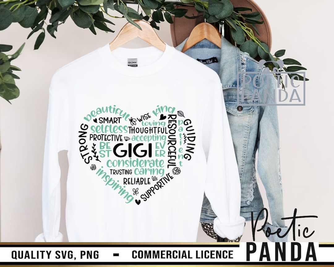 Gigi Word Art SVG PNG, Grandmother Svg, Mom Svg, Gigi Png, Gift to Gigi ...