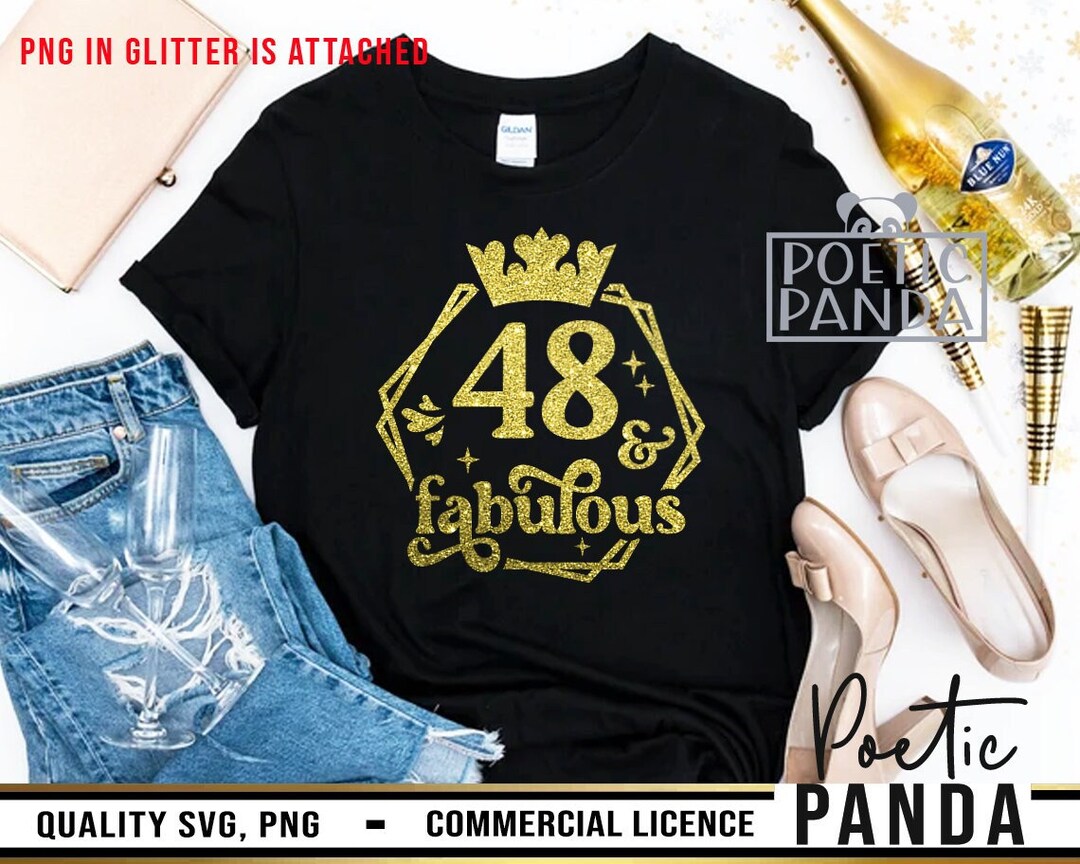 48th Birthday Svg, 48th Birthday Pn, , Birthday Girl Sv, Birthday Shirt ...