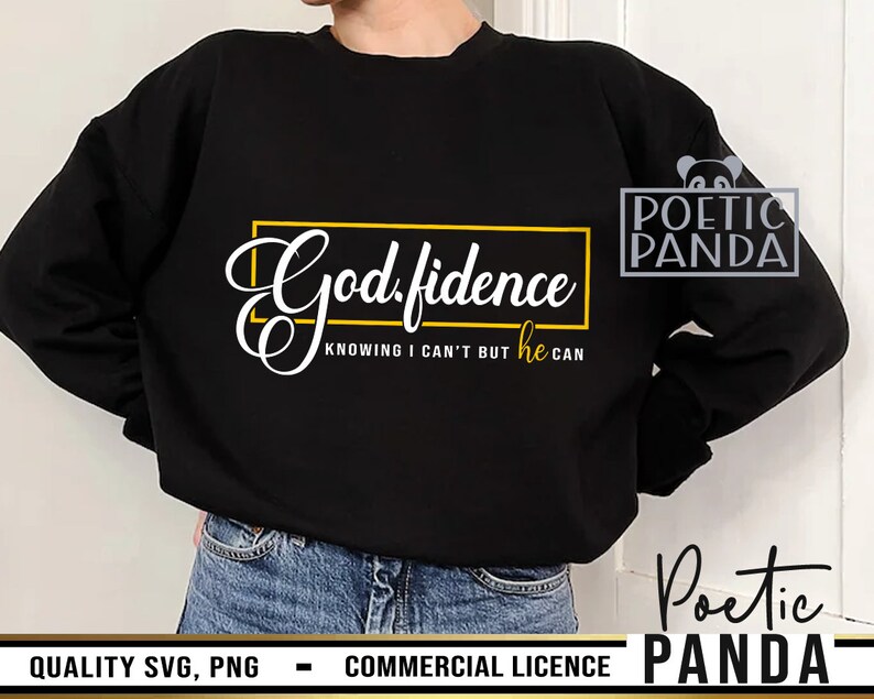 Godfidence SVG PNG, Christian Shirt Svg Design, Religious Svg, Bible ...