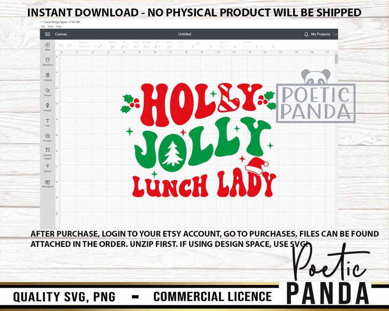 Holly Jolly Lunch Lady SVG PNG Lunch Lady Christmas Shirt - Etsy
