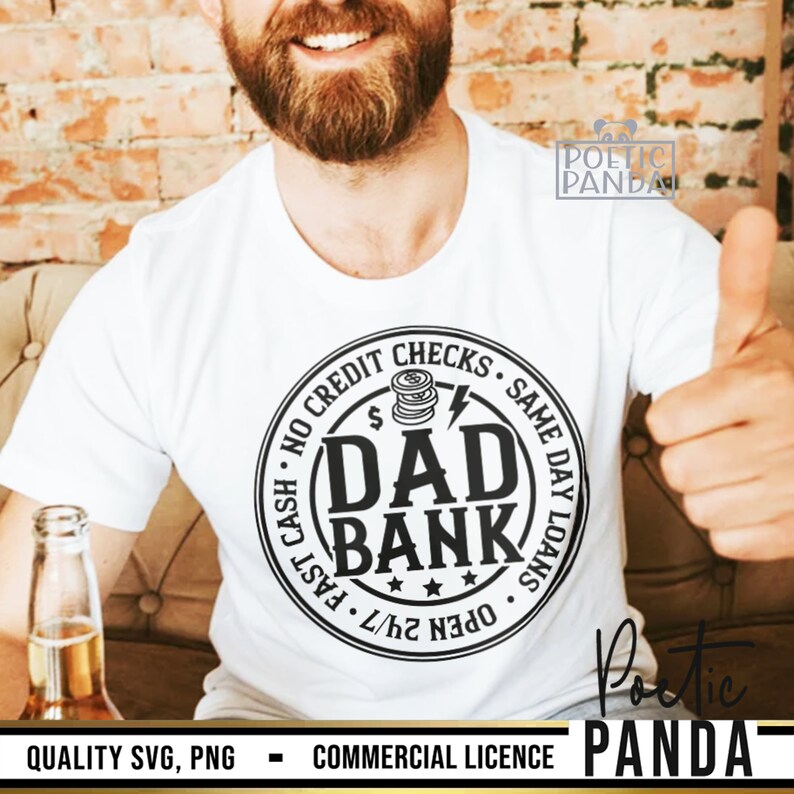 Bank of Dad SVG PNG, Dad, Fathers Day Svg, Father's Day Gift Svg, Best ...