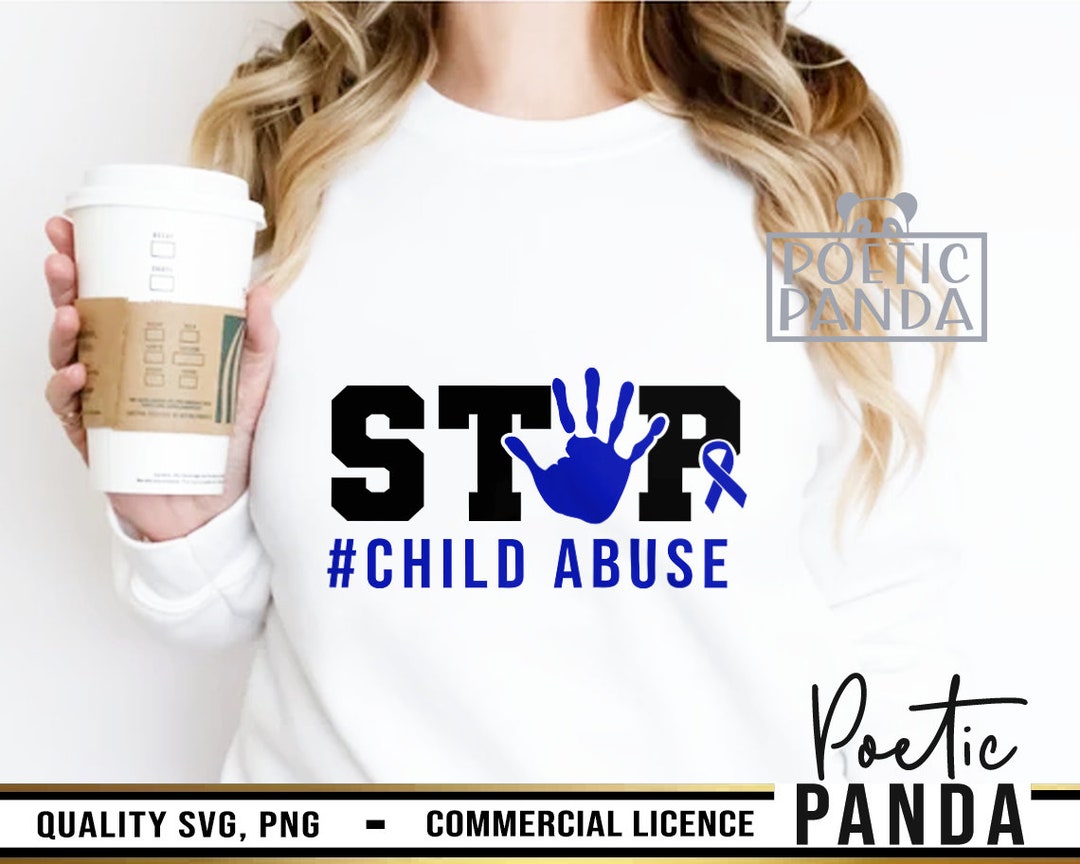 Stop Child Abuse SVG PNG, Social Worker Svg, Blue Ribbon Svg, Child ...