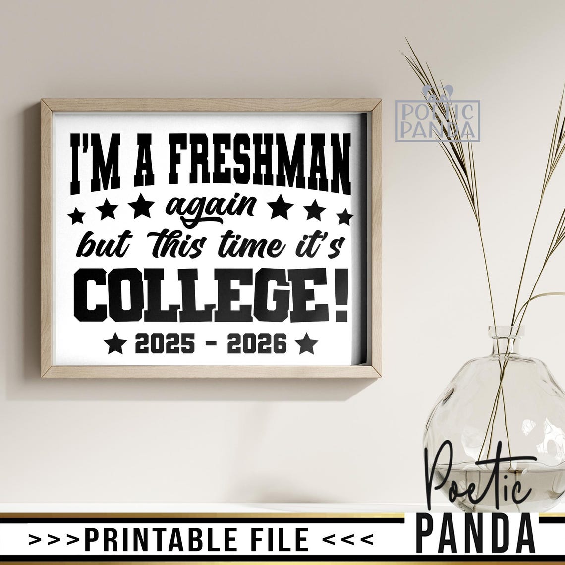 Printable Freshman Again This Time Its College Sign PNG, 1st Day of ...