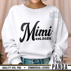 Mimi Est 2025 SVG PNG, Mimi Shirt Svg, Promoted to Mimi Svg, 2025 Mimi ...