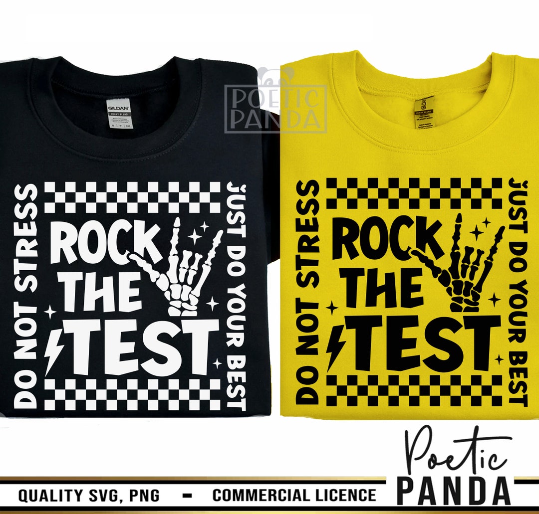 Rock the Test SVG PNG, Rock the Test Svg, Teacher Testing Svg, Test Day ...