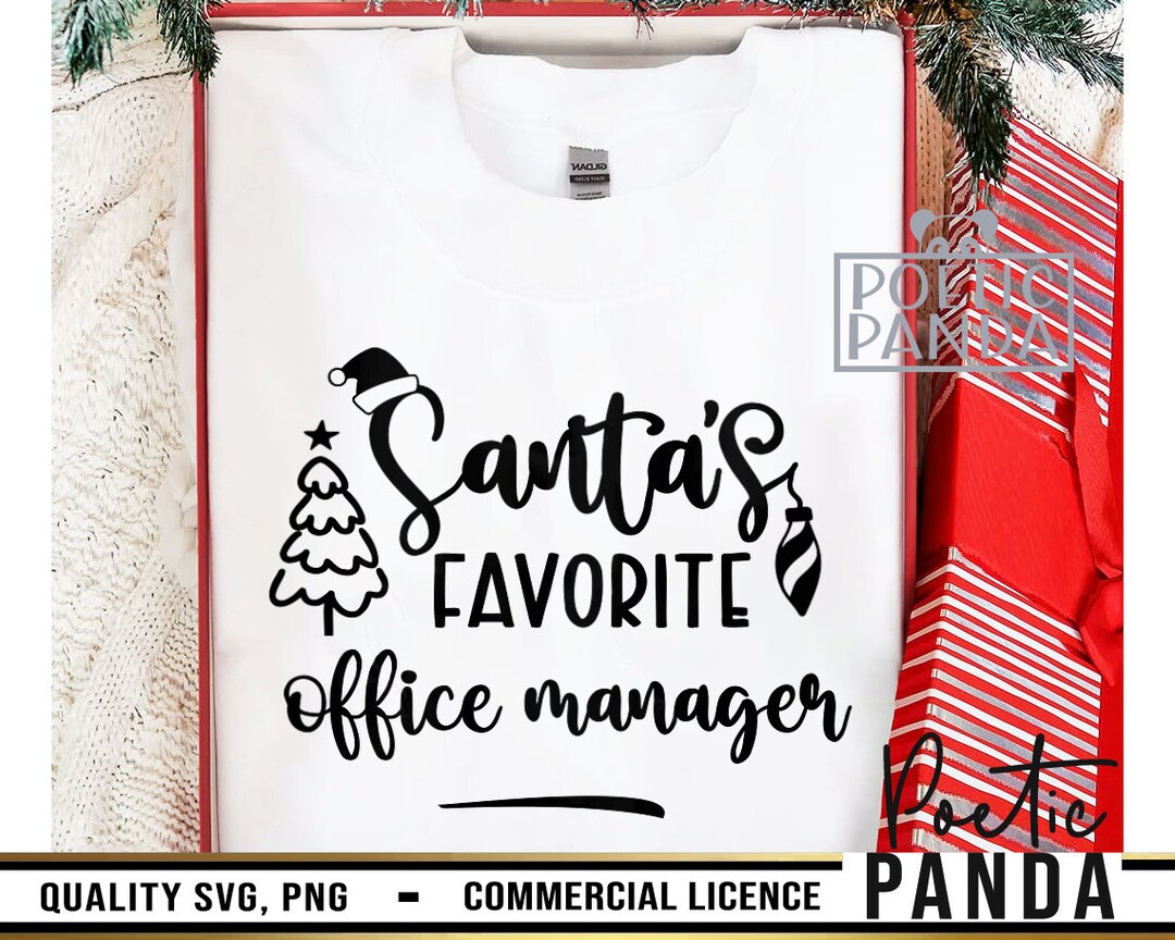 Santa's Favorite Office Manager SVG PNG, Cricut, Santa We Good, Co ...