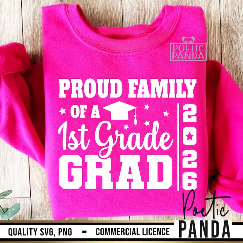 Graduación familiar de 2026, primer grado, SVG PNG, graduado de primer grado, clase de 2026 ...