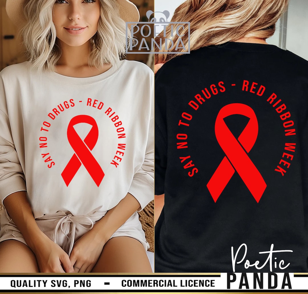 Red Ribbon Week SVG PNG, Red Ribbon Week Shirt Svg, Drug Free Svg, Say ...