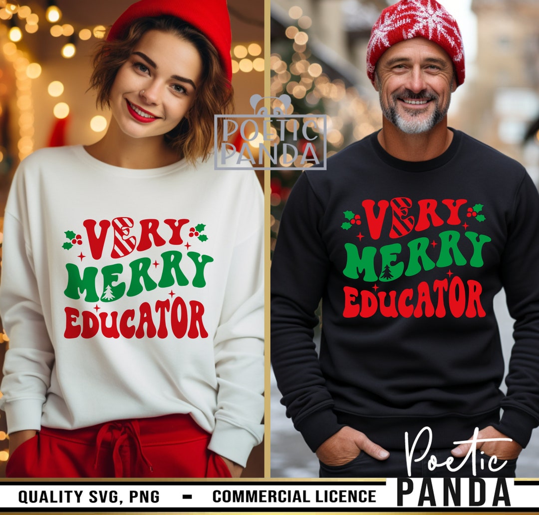 Merry Educator SVG PNG, Nurse Educator Svg, Teacher Christmas Svg ...