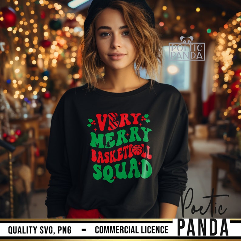 Merry Basketball Squad SVG PNG, Basketball Team Svg, Basketball Mom Svg ...
