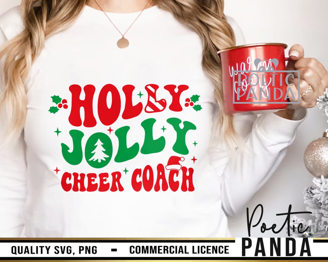 Holly Cheer Coach SVG PNG, Basketball Svg, Christmas Shirt Svg, Cheer ...