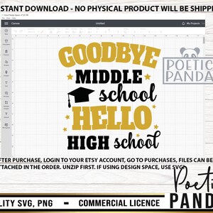 Hello High School SVG PNG, Graduation Svg, Teacher Svg, 8th Grade Svg ...