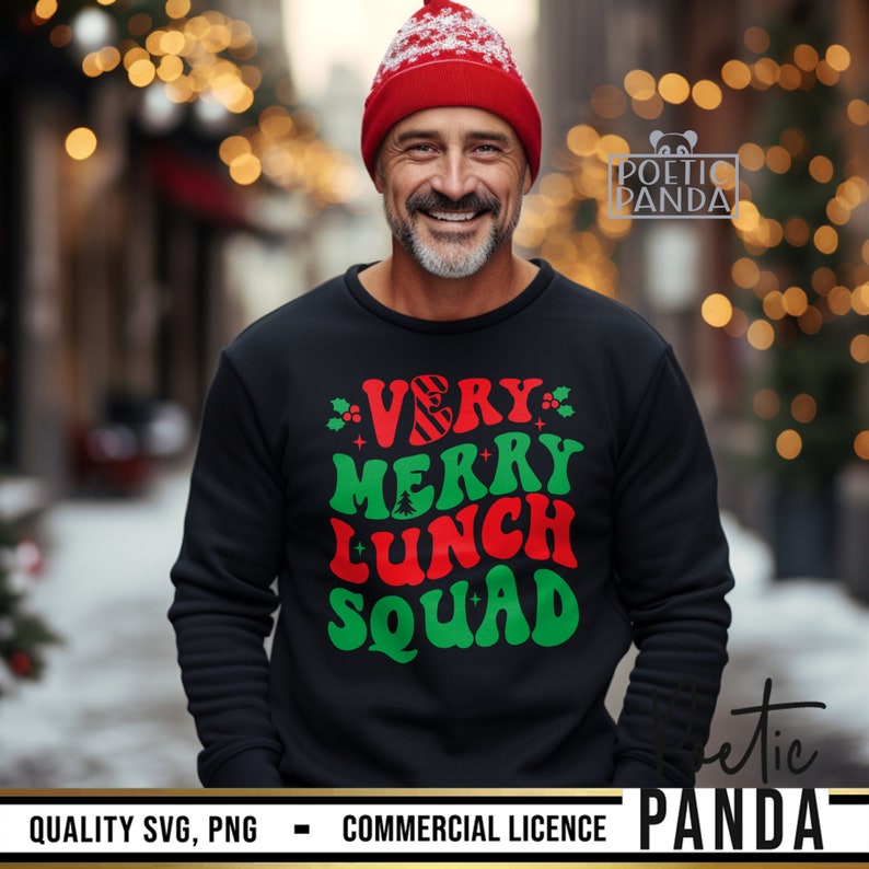 Merry Lunch Squad SVG PNG, Lunch Lady Christmas Shirt Svg, Cafeteria ...