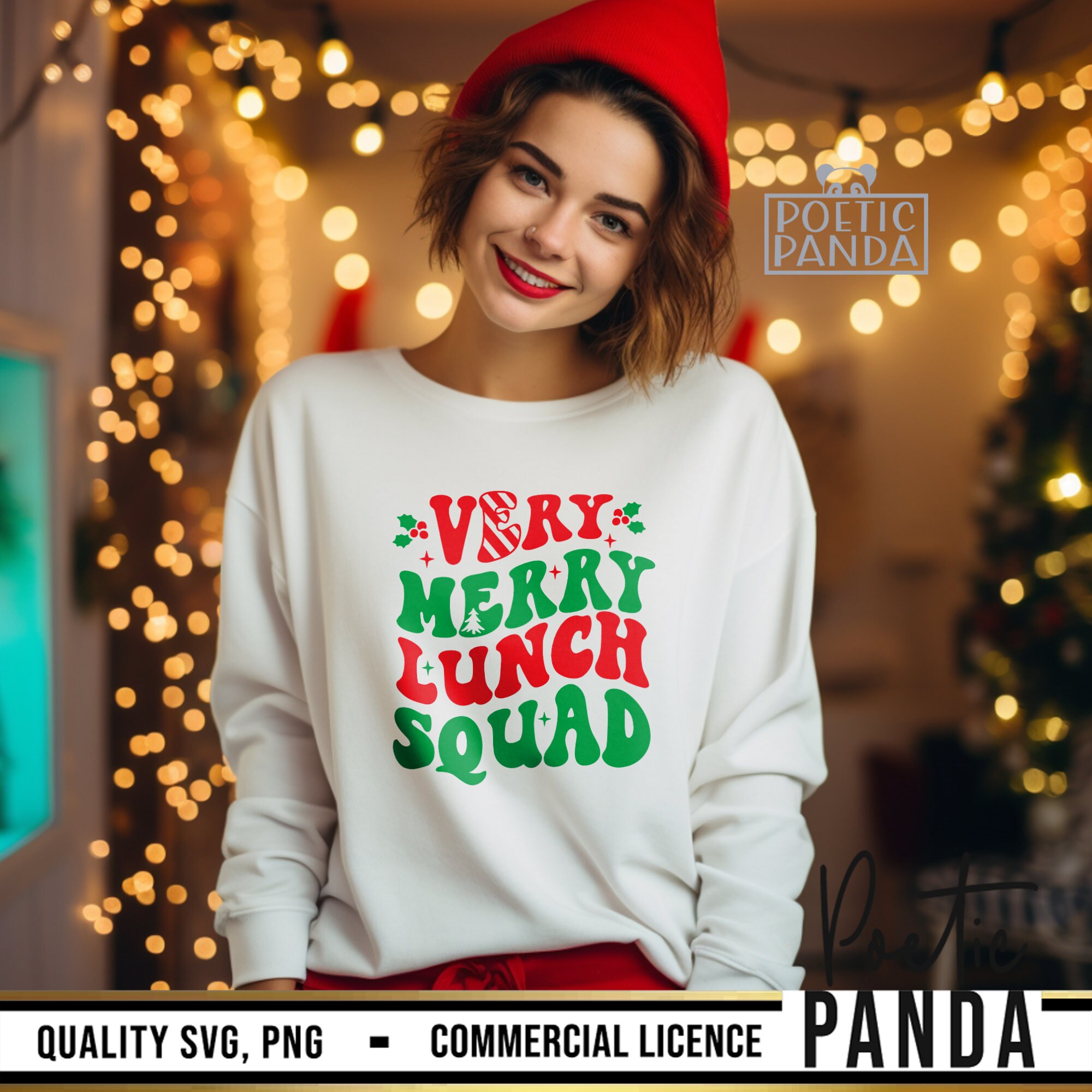Merry Lunch Squad SVG PNG, Lunch Lady Christmas Shirt Svg, Cafeteria ...