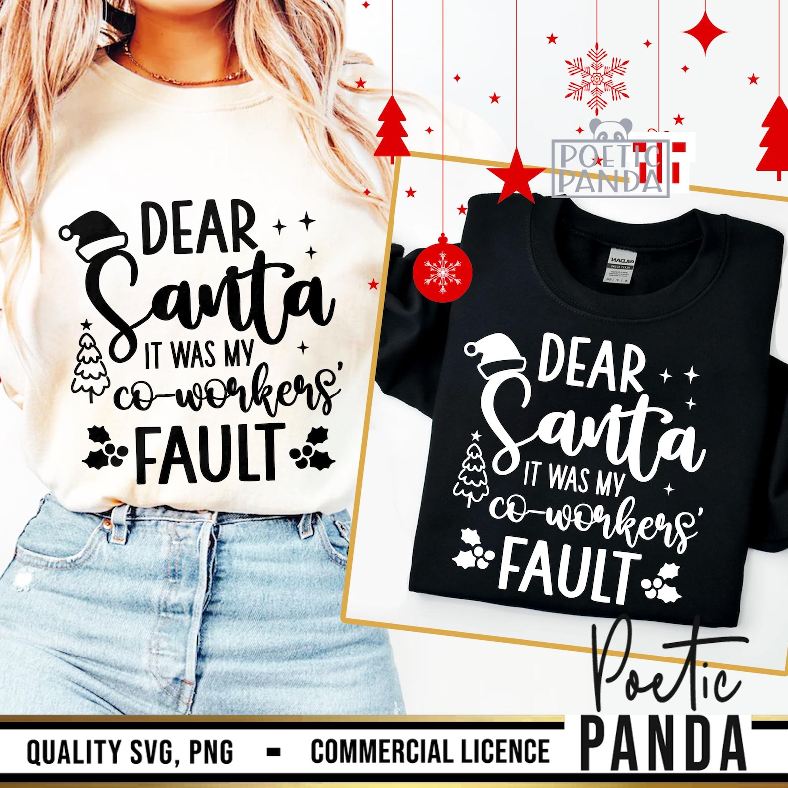 Dear Santa It Was My Coworkers Fault SVG PNG, Funny Christmas Office ...