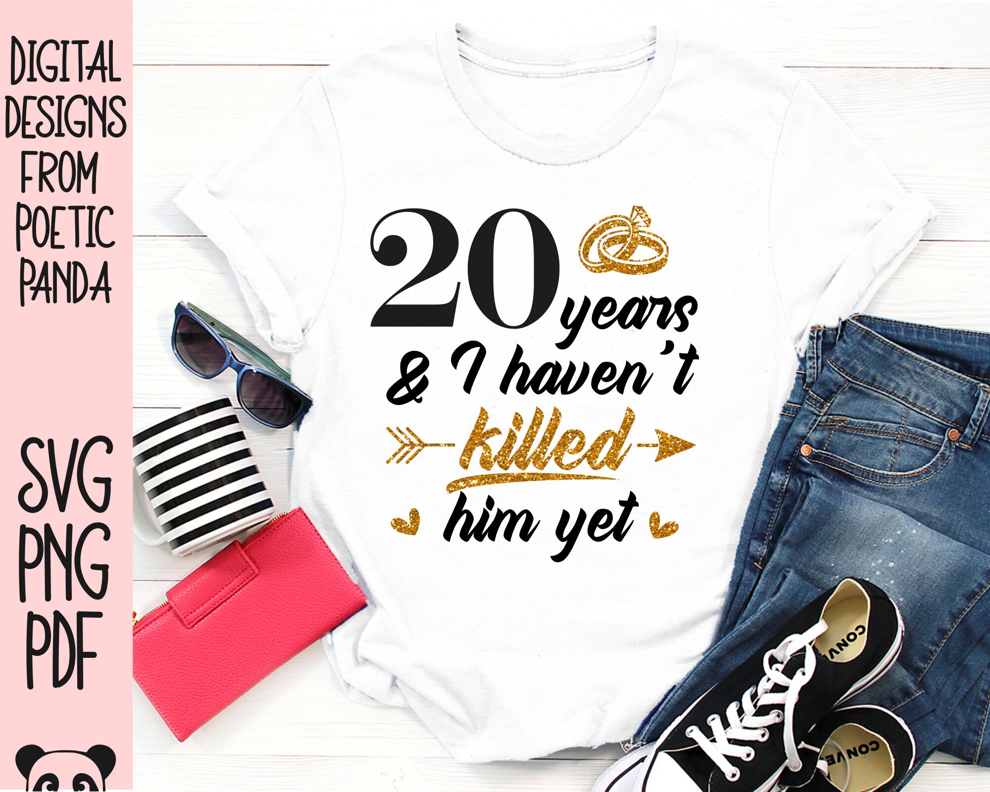 20 Years Wedding Anniversary Svg Png 20th Wedding Matching | Etsy