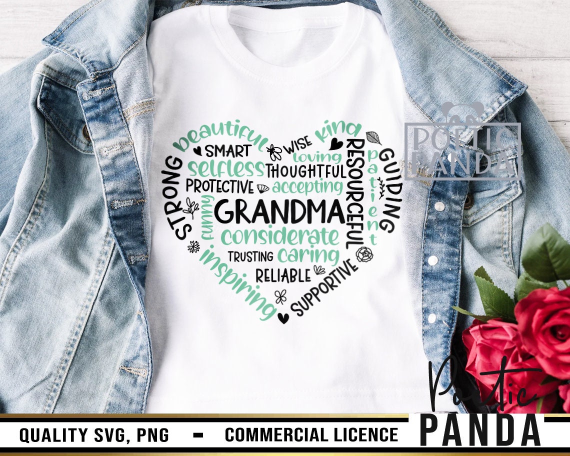 Grandma Word Art SVG PNG Grandma Svg Mothers Day Svg Mom - Etsy UK