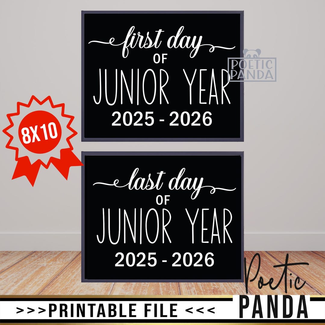 Printable First Day of Junior Year Sign PNG, 1st Day of 11th Grade ...