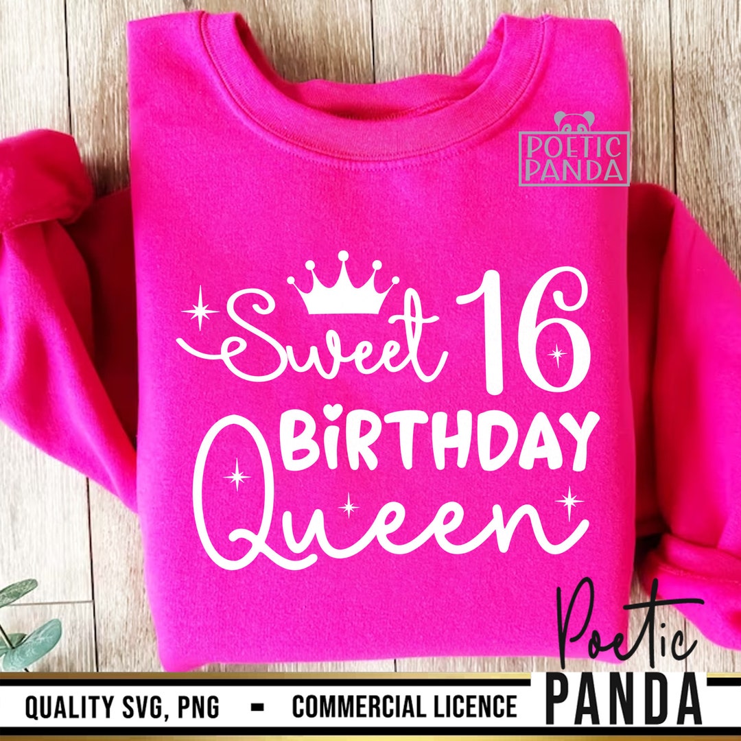 16th Birthday SVG PNG, Sweet 16, 16th Birthday Svg, Birthday Svg ...