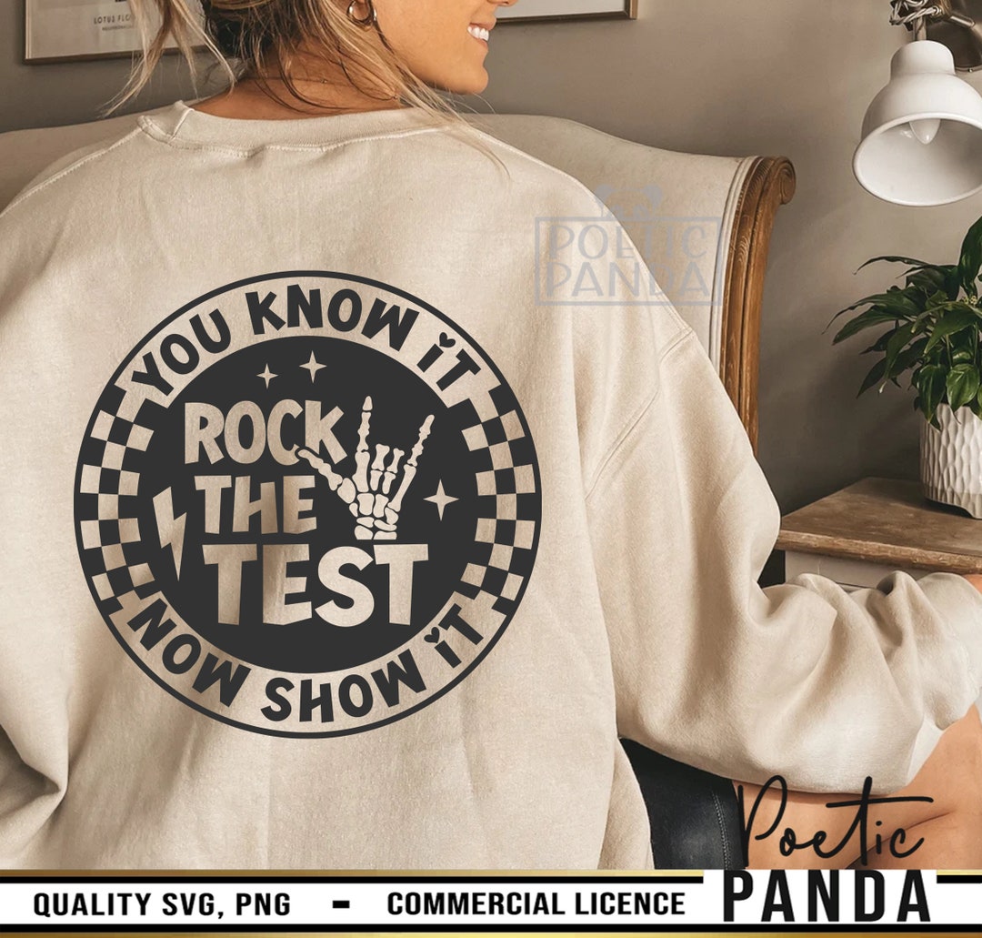 Rock the Test SVG PNG, You Got This Svg, Test Day Svg, Test Day Png ...