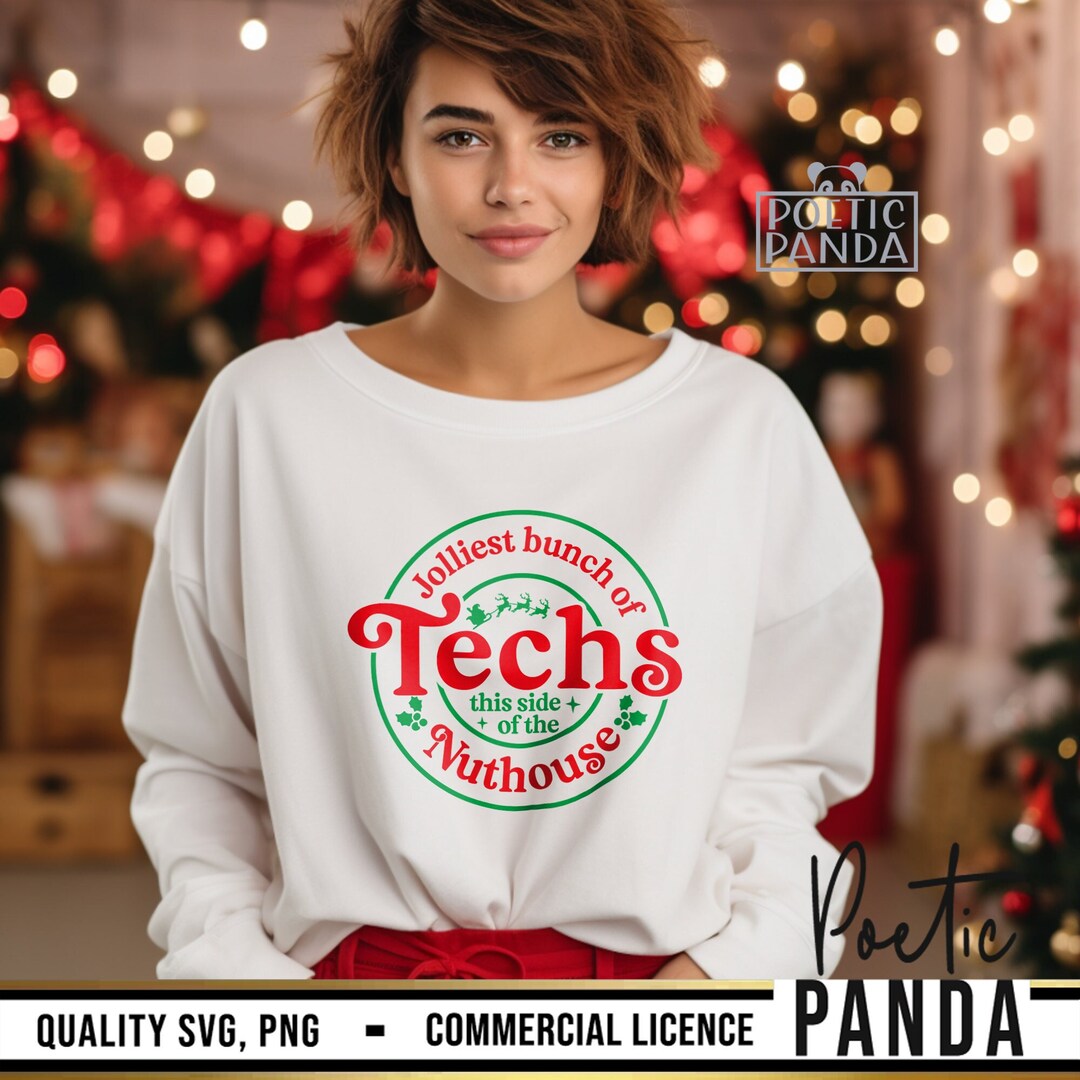 Jolliest Bunch of Techs SVG PNG, Tech Christmas Crew Svg, Tech Crew ...