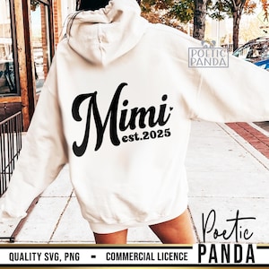 Mimi Est 2025 SVG PNG, Mimi Shirt Svg, Promoted to Mimi Svg, 2025 Mimi ...