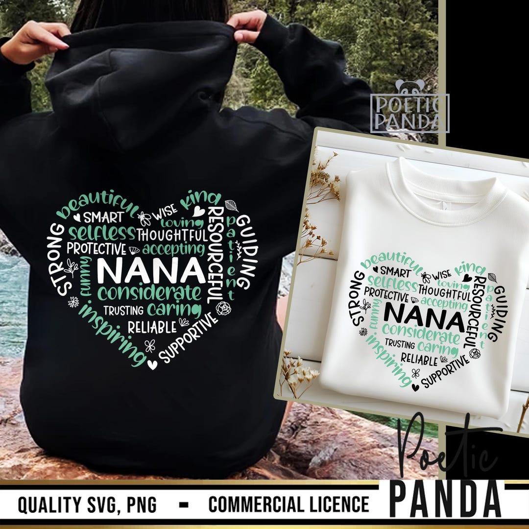 Nana SVG PNG, Nana Shirt Svg, Gift to Nana Svg, Nana Heart Svg, Nana ...