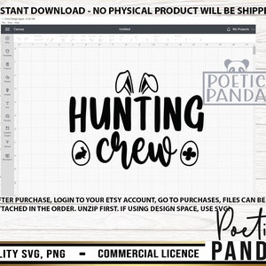 Hunting Crew SVG PNG, Cousin Crew Svg, Happy Easter Svg, Egg Hunting ...
