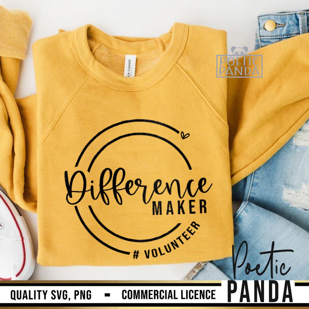 Volunteer SVG PNG, Volunteer Shirt Svg, Difference Maker, Teacher ...