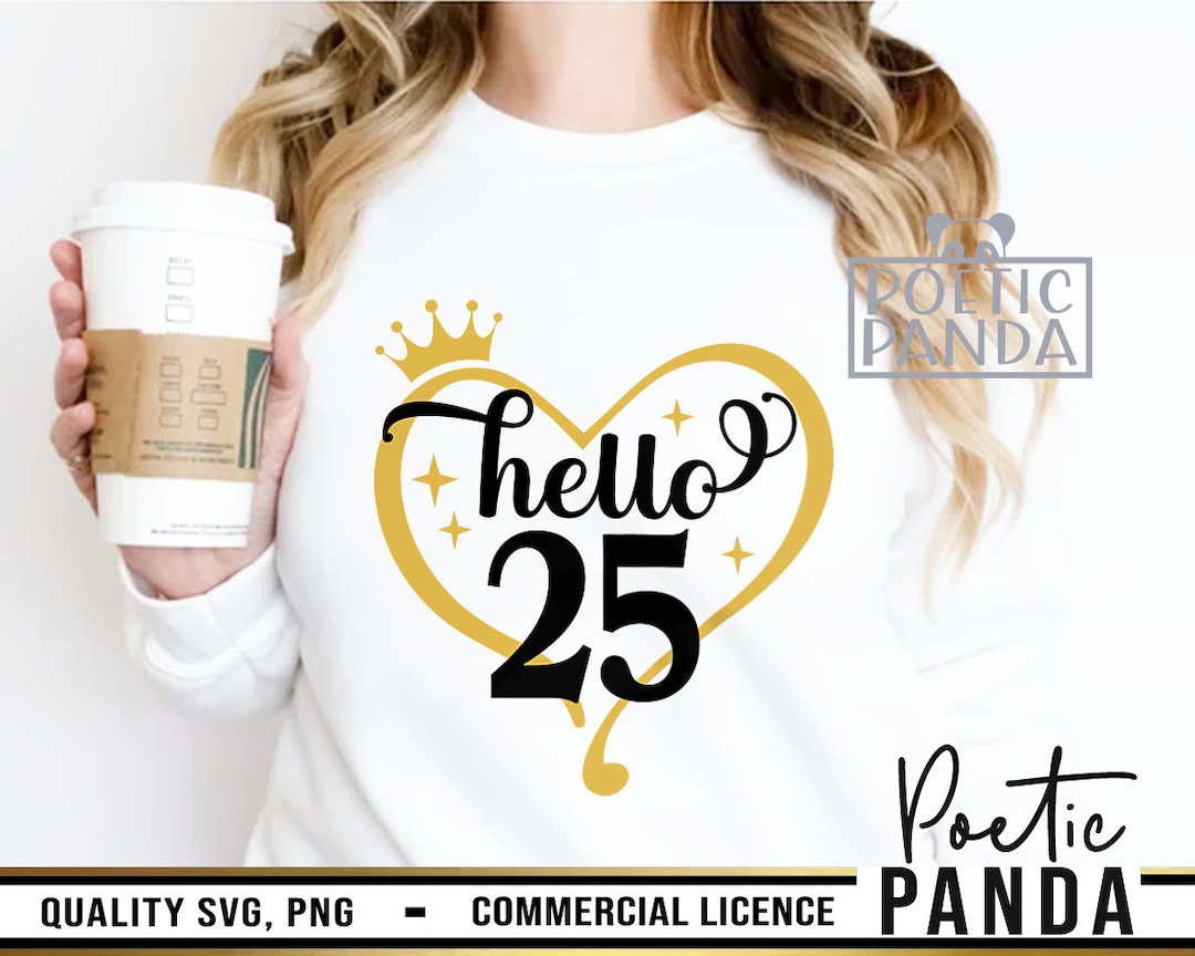25th Birthday SVG PNG, Birthday Girl Svg, Hello 25 Svg, 25 and Fabulous ...
