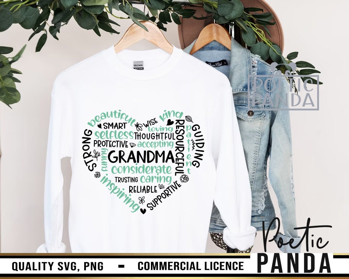 Grandma Word Art SVG PNG Grandma Svg Mothers Day Svg Mom - Etsy UK