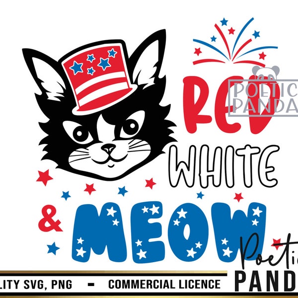 Red White and Meow Png - Etsy