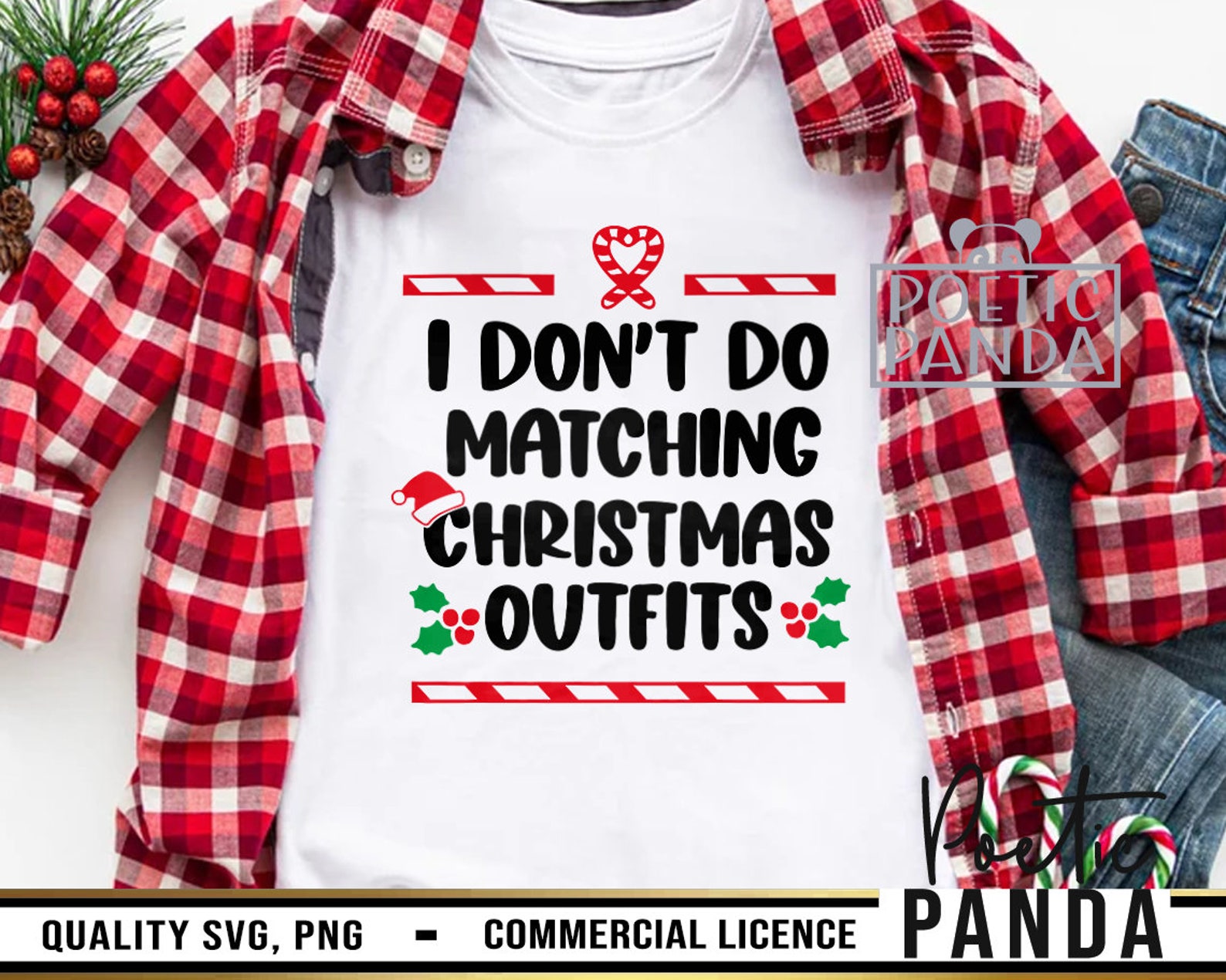 I Don't Do Matching Christmas Outfits SVG PNG Family - Etsy