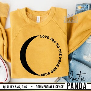Love You to the Moon and Back SVG PNG, Valentines Day Svg, I Love You ...