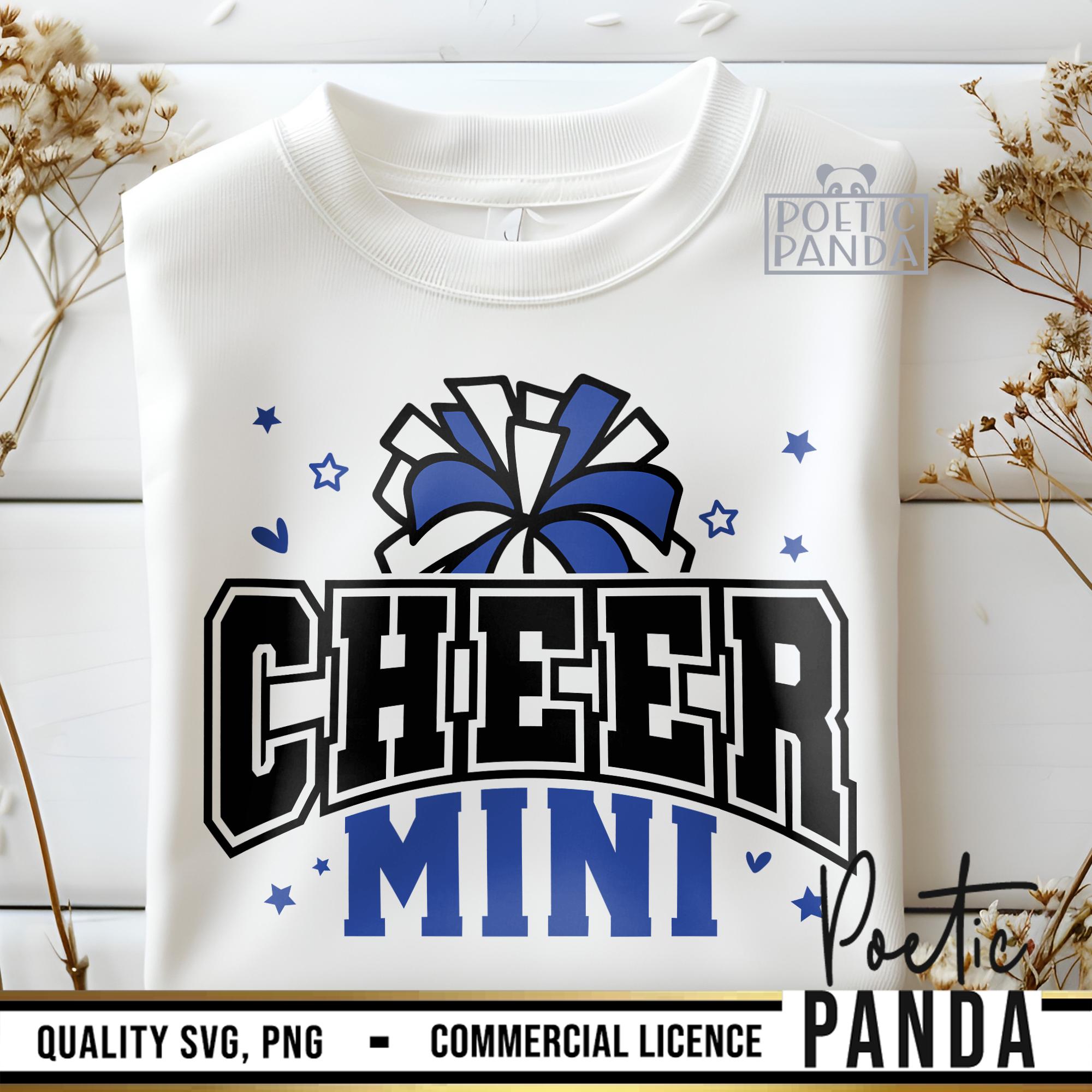 Cheer Mini SVG PNG, Kids Cute Cheerleader Shirt Design for Cricut ...