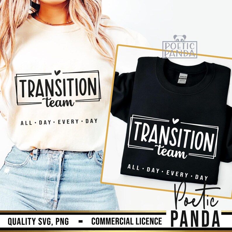 Transition Team SVG PNG, School Staff Support Crew Design for Cricut ...