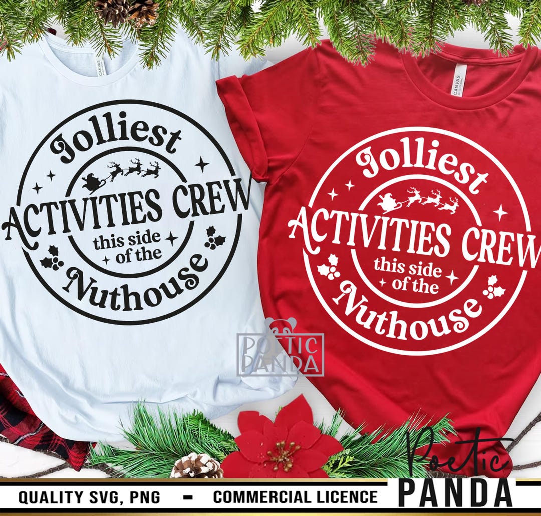 Jolliest Activities Crew SVG PNG, Activities Squad Christmas Svg ...