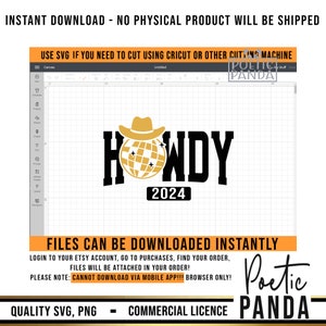 Howdy 2024 SVG PNG, 2024 Svg, New Years Eve Svg, New Year Crew Svg, Happy New Year Svg, New Year ...