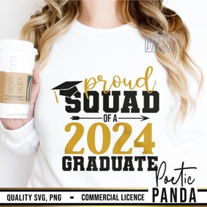 Proud Squad of 2024 Graduate SVG PNG, Grad Squad 2024 Svg, Graduation ...