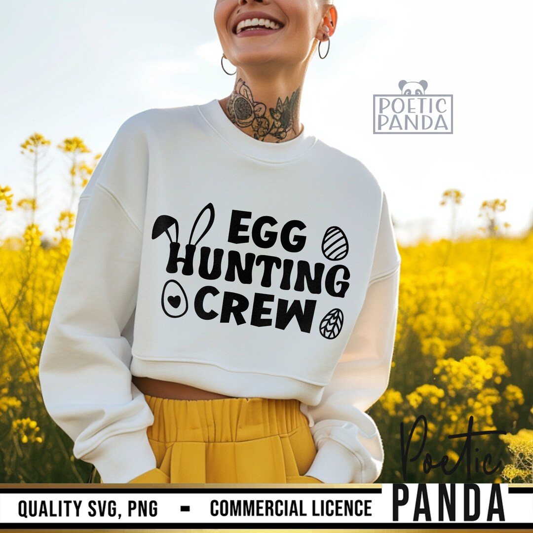 Egg Hunting Crew SVG PNG, Hunt is on Svg, Family Easter Shirts Svg ...
