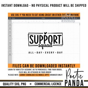 Support Squad SVG PNG, Support Squad Shirt Svg, Cancer Support Svg ...