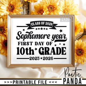 Printable First Day of 10th Grade Sign PNG, First Day of Tenth Grade ...