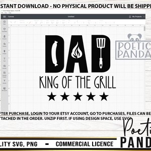 King of the Grill SVG PNG, Fathers Day Svg, Dad Svg, Bbq Svg, Grill Svg ...