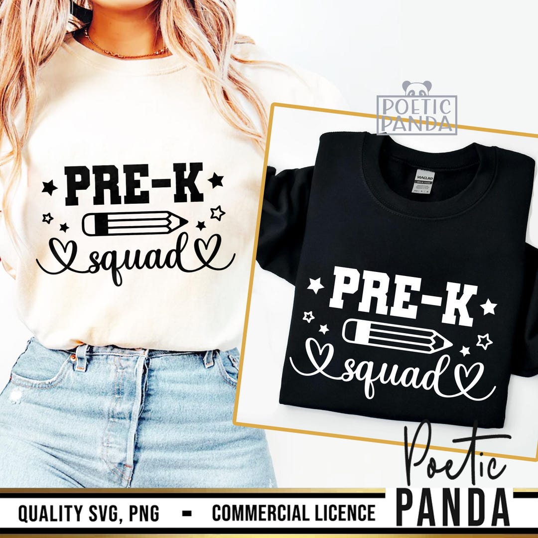 Pre K Squad SVG PNG, Preschool Crew Svg, Prek Teacher Squad Shirts Svg ...